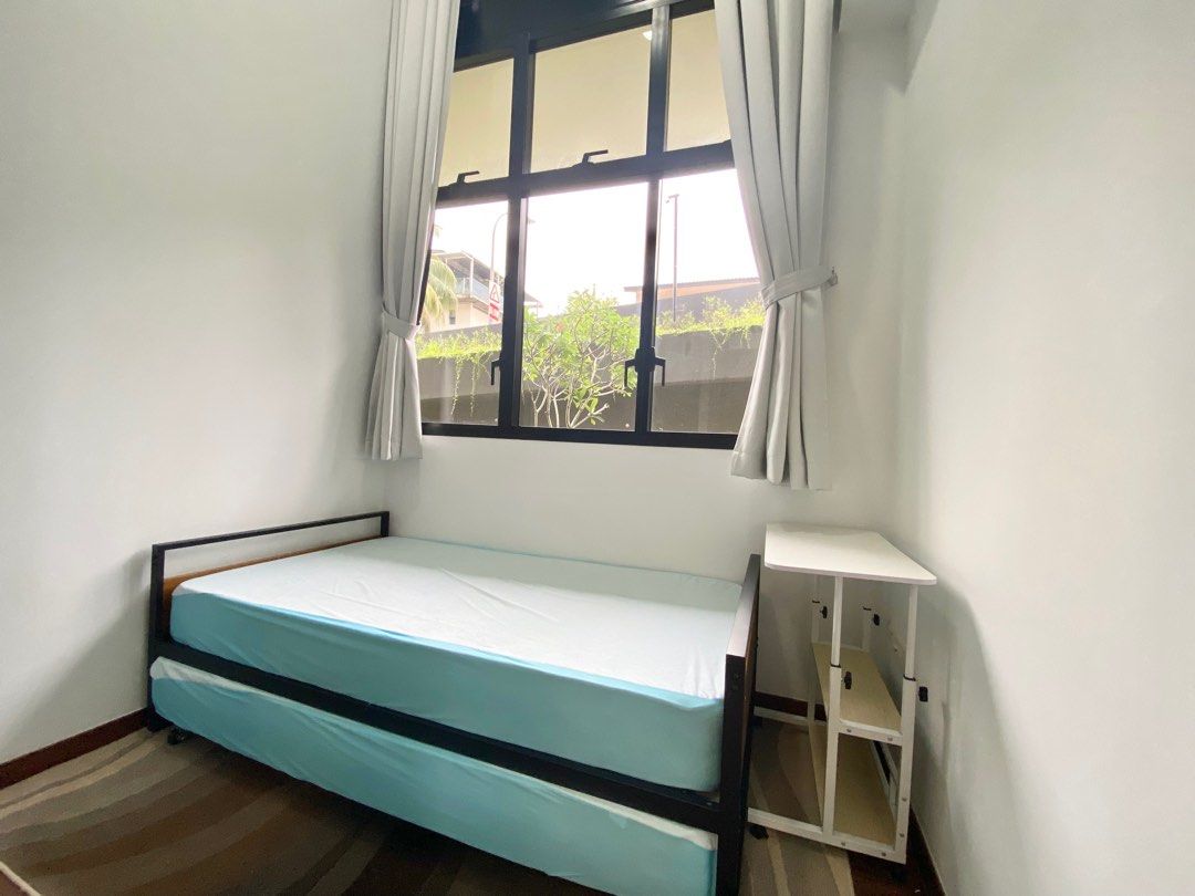 FREE Super single bed frame with mattresses, Furniture & Home Living ...