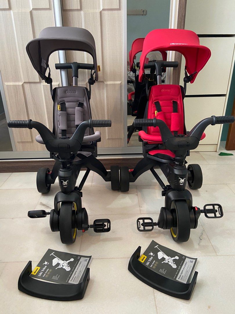Full set Doona Liki Trike S3 Greyhound/Flame Red, Babies & Kids, Going ...