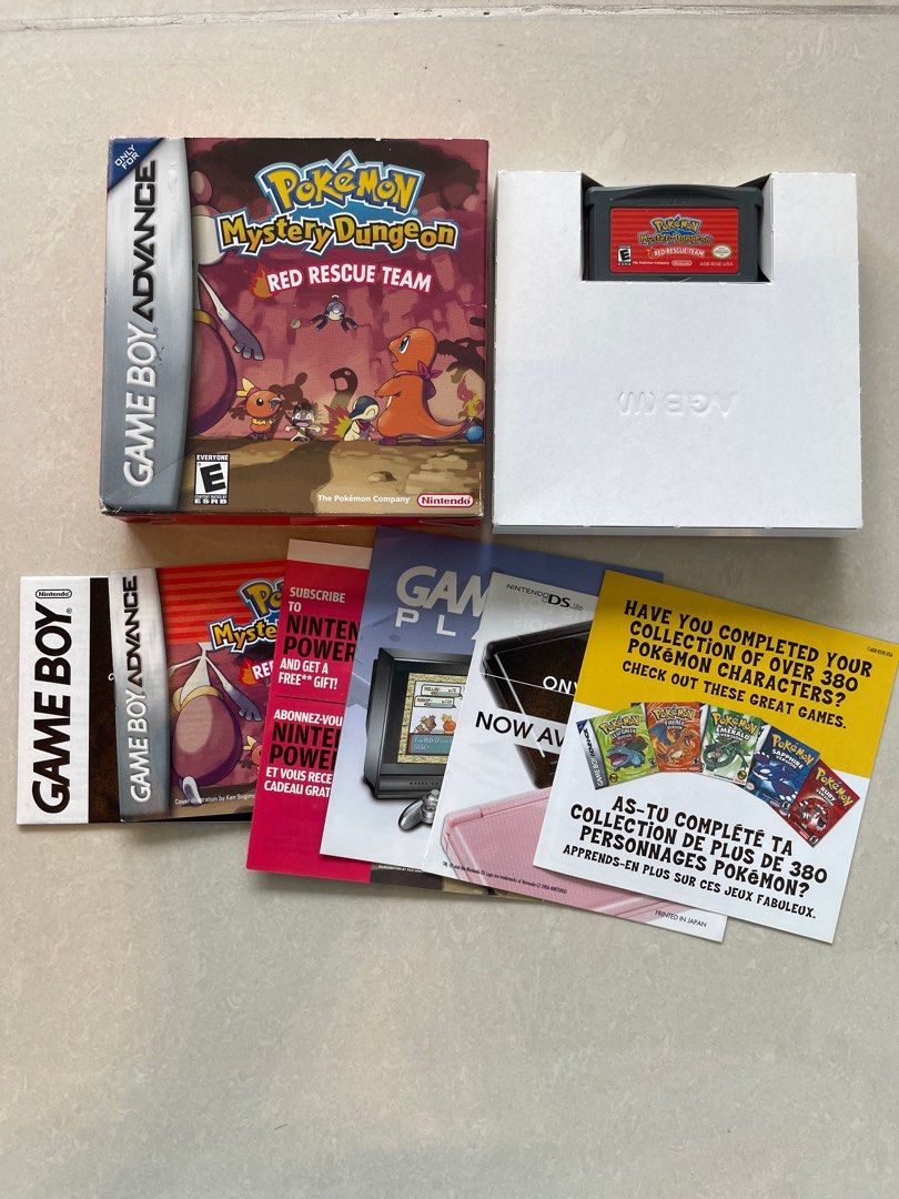 GBA Gameboy - Pokemon Mystery Dungeon Red Rescue Team, Video Gaming ...