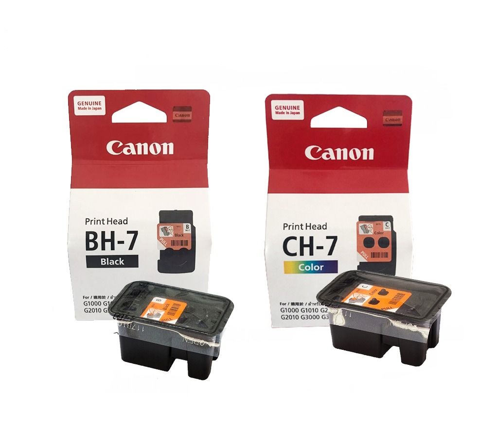 GENUINE & ORIGINAL CANON BH-7 & CH-7 PRINT HEAD (BLACK)&(COlOUR) For G ...