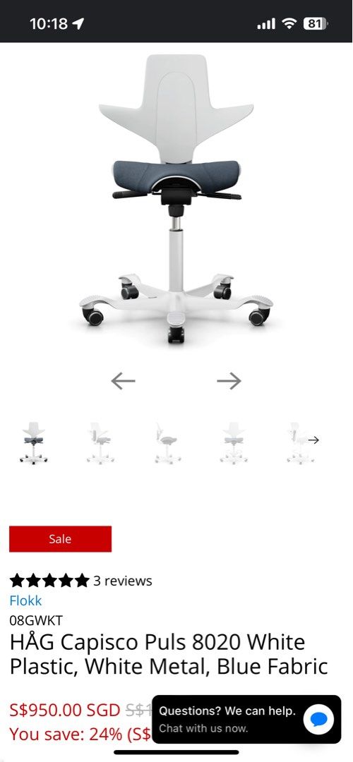 HAG Ergonomic Office Chair, Furniture & Home Living, Furniture, Chairs ...