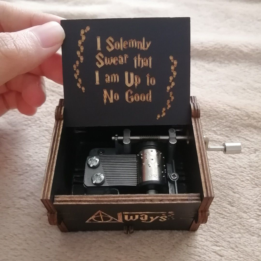 Harry Potter Engraved Wooden Music Box, Hobbies & Toys, Toys & Games on ...
