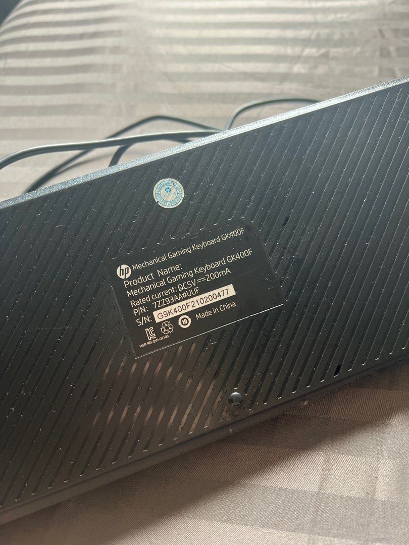 HP mechanical keyboard GK400F rgb lit up, Computers & Tech, Parts ...