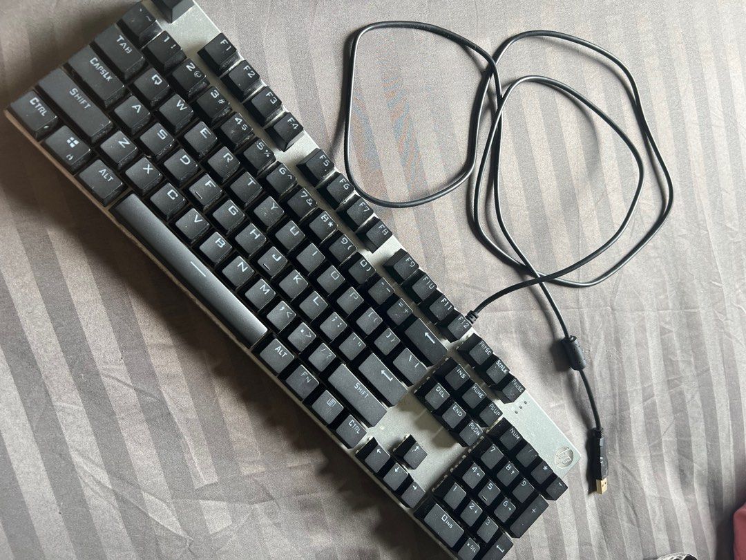 HP mechanical keyboard GK400F rgb lit up, Computers & Tech, Parts ...