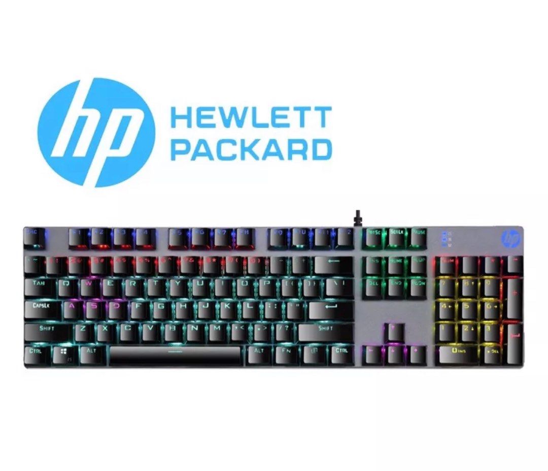 HP mechanical keyboard GK400F rgb lit up, Computers & Tech, Parts ...