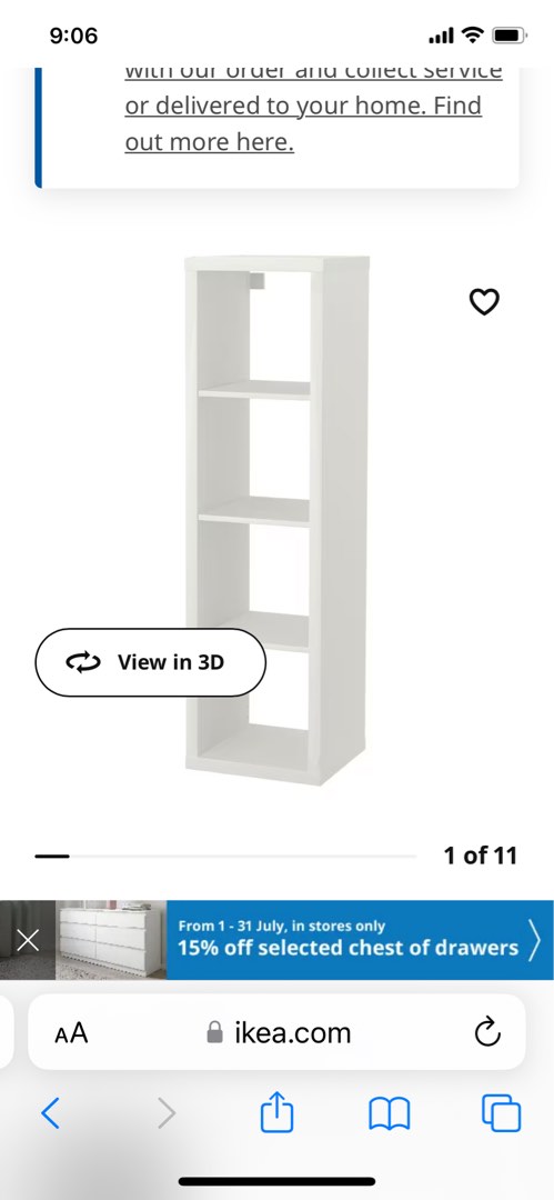 IKEA 4x1 Kallax Shelves, Furniture & Home Living, Furniture, Shelves ...