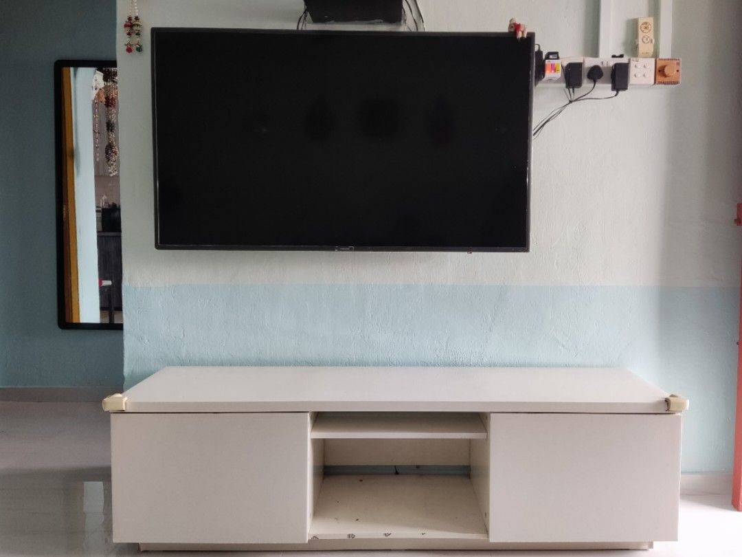 IKEA BYAS TV Bench, Furniture & Home Living, Furniture, TV Consoles on ...