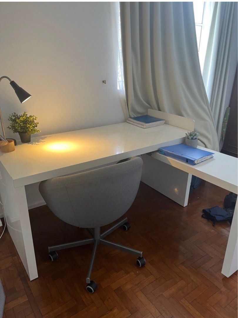 IKEA study desk, Furniture & Home Living, Furniture, Tables & Sets on ...