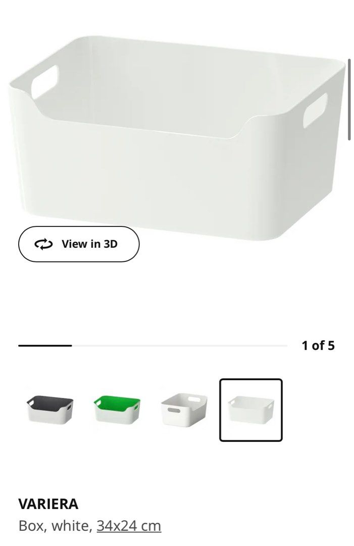 IKEA VARIERA Storage Box set, Furniture & Home Living, Home Improvement ...