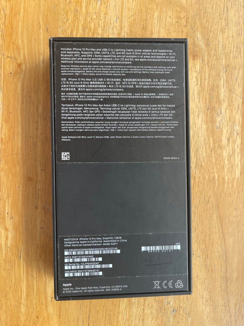 Iphone 12 Pro Max Box (128gb), Mobile Phones & Gadgets, Mobile Phones ...