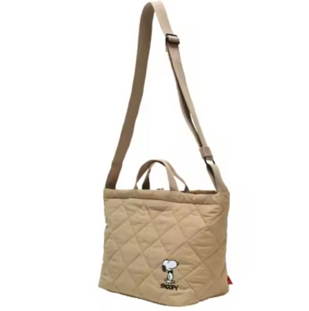 Japan ROOTOTE SNOOPY winter quilted puffer puffy 2-way large crossbody tote bag , Women's ...