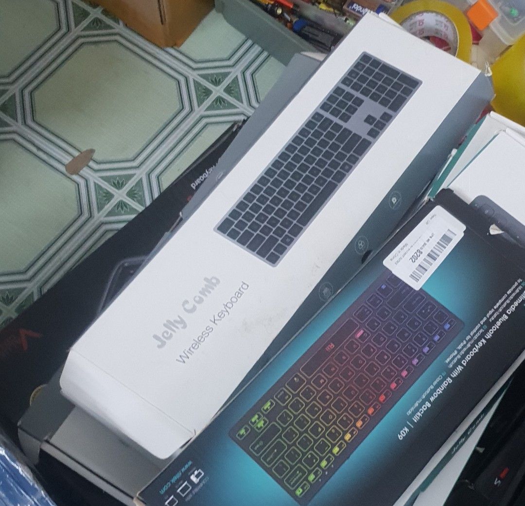 Jelly Comb 2.4G and Type-C Keyboard and Mouse Set with Numeric Keypad ...