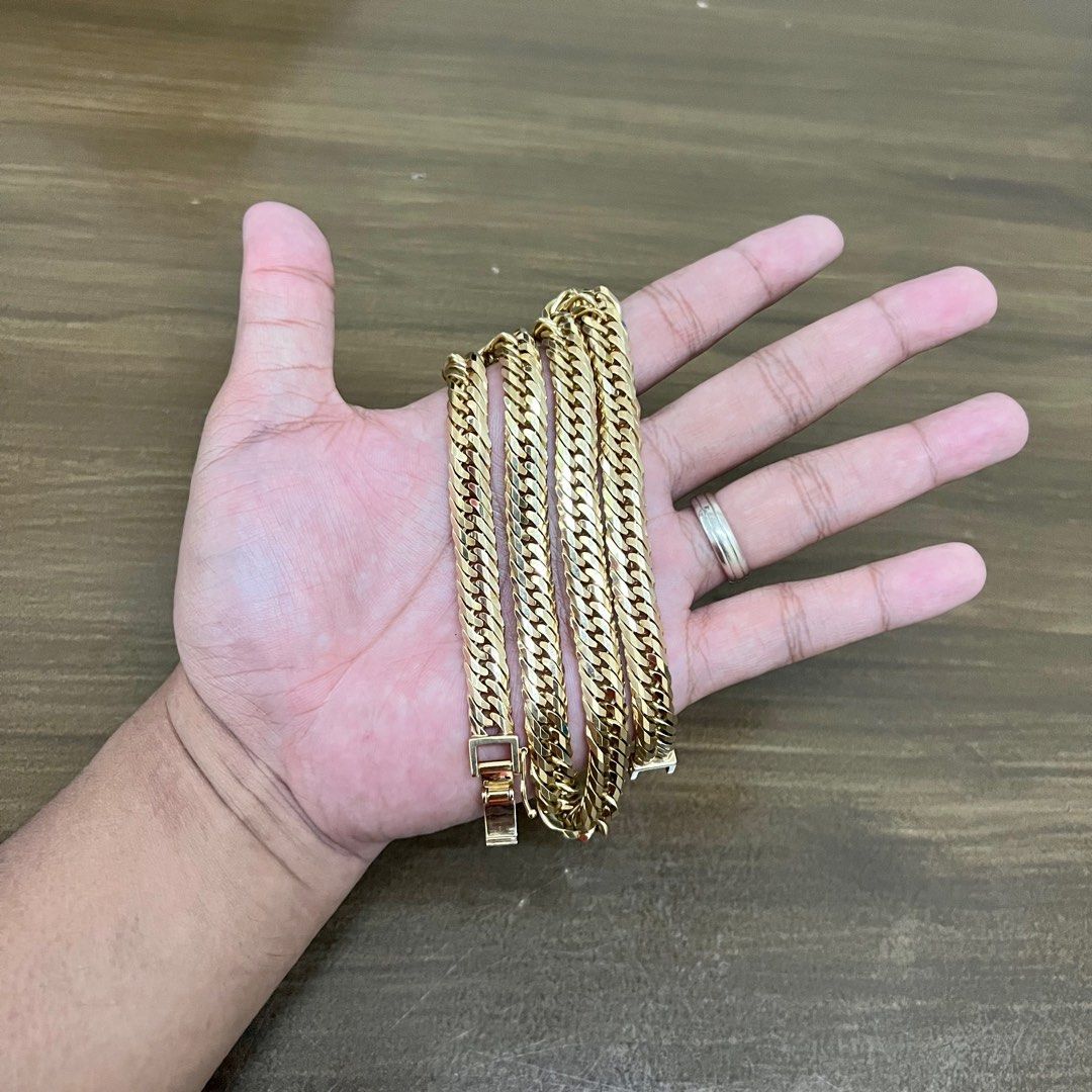 K18 Japan Gold 14 cut Necklace, Women's Fashion, Jewelry & Organizers ...