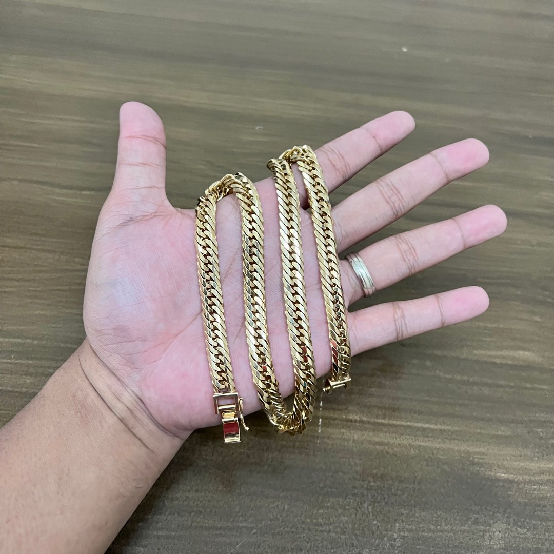 K18 Japan Gold 14 cut Necklace, Women's Fashion, Jewelry & Organizers ...