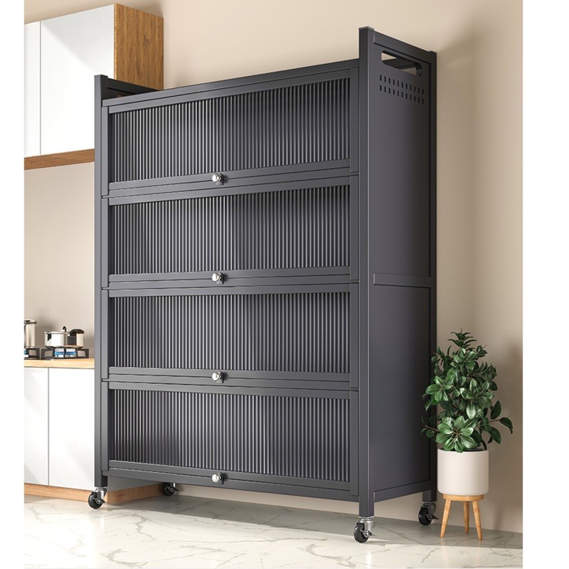 Kitchen Cabinet Storage With Wheels Multi-layer Shelf Multifunctional ...