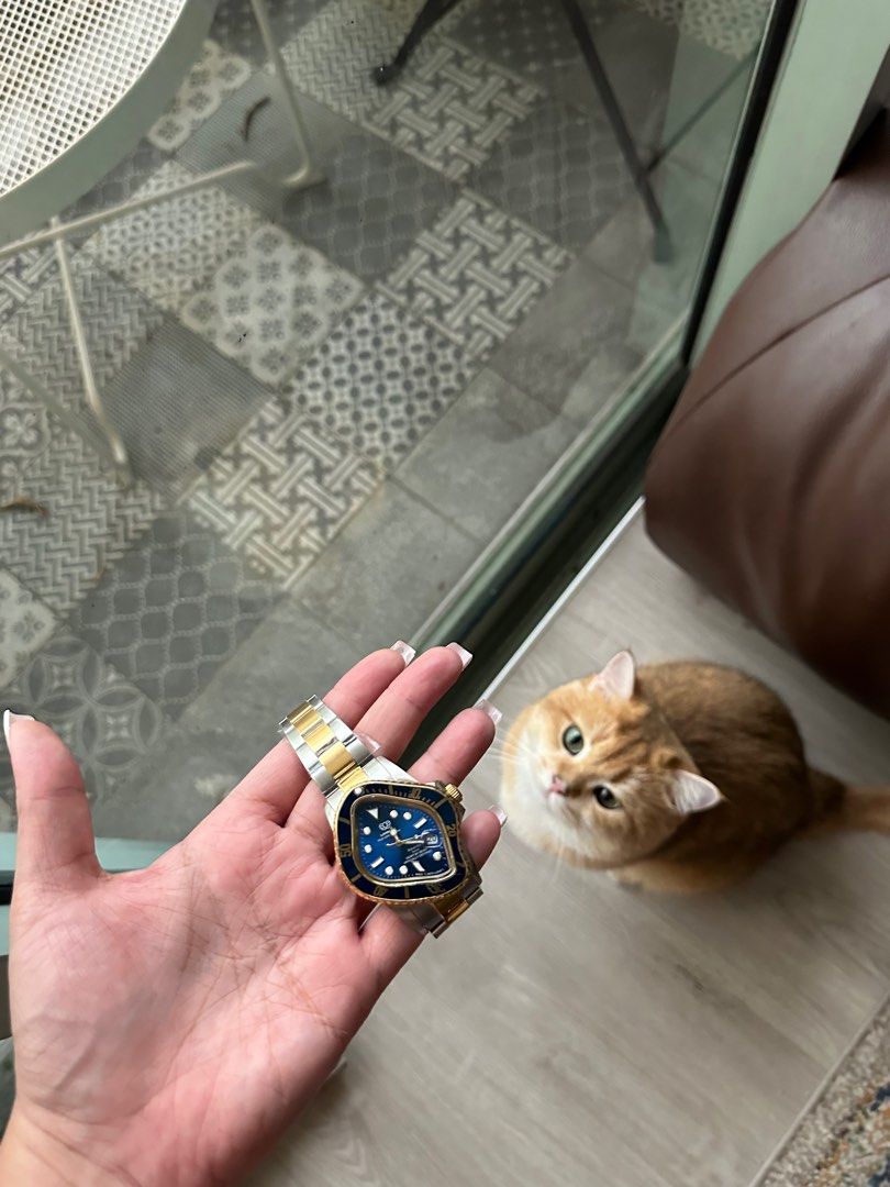 Laarvee blue gold watch, Luxury, Watches on Carousell