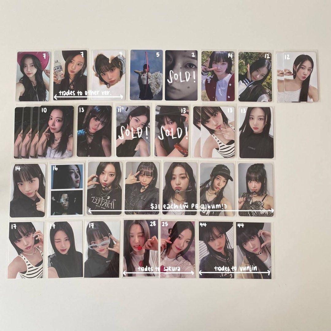 LE SSERAFIM unforgiven photocards - dusty amber / compact / weverse POB ...
