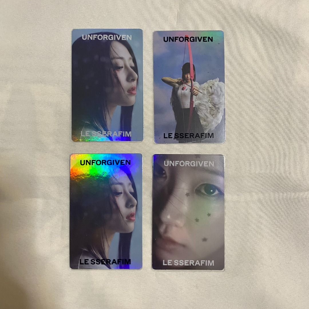 LE SSERAFIM UNFORGIVEN WEVERSE ALBUM VERSION 1 WITH POB, Hobbies & Toys ...