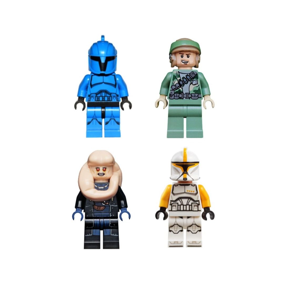 LEGO Star Wars minifigures Senate Commando, Endor Rebel Commando, Bib ...