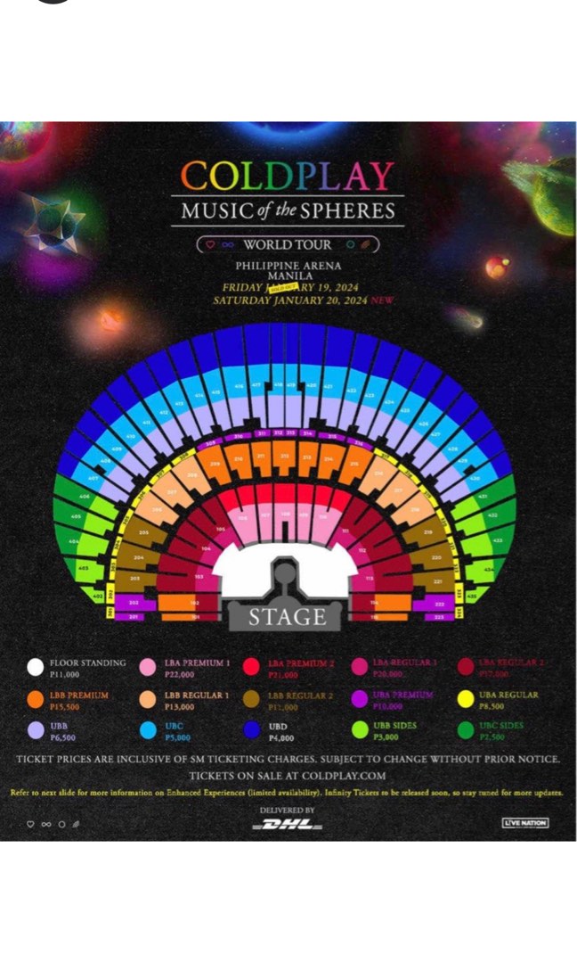 LF: 3 Coldplay floor standing tickets, Everything Else, Looking For on ...