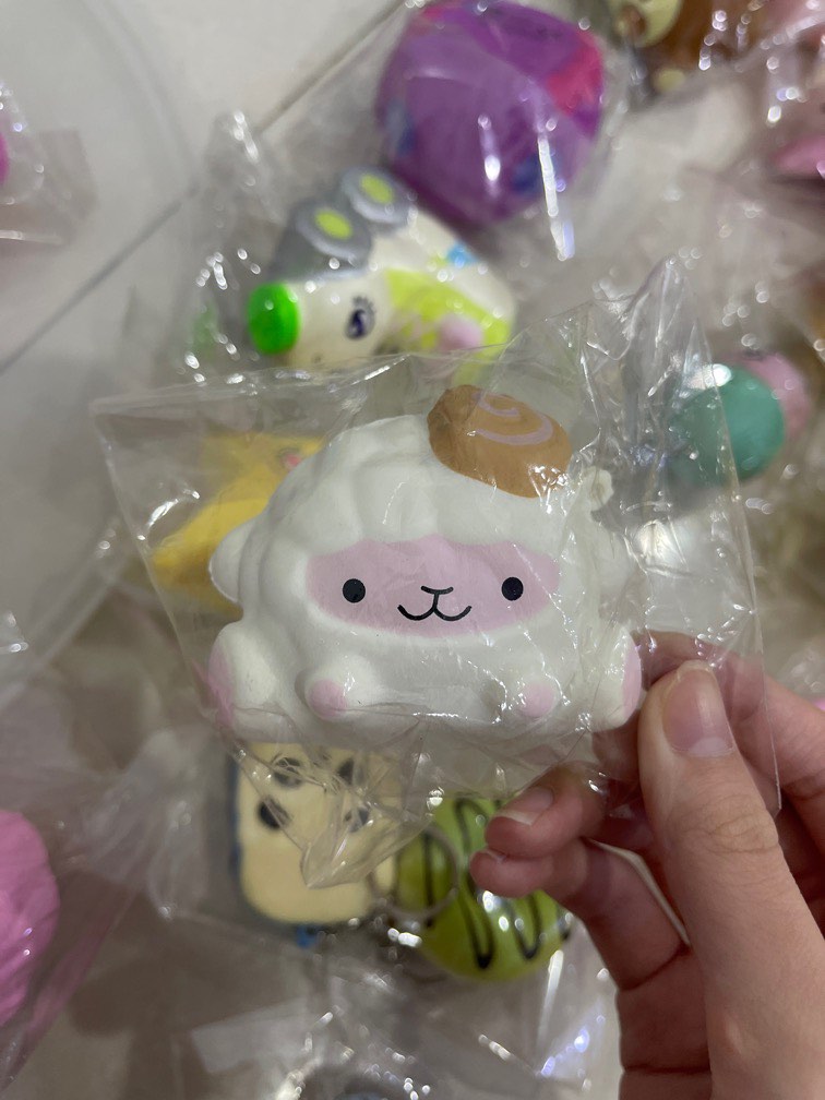 Licensed squishy smooshy mushy white lamb, Toys & Collectibles, Mainan ...