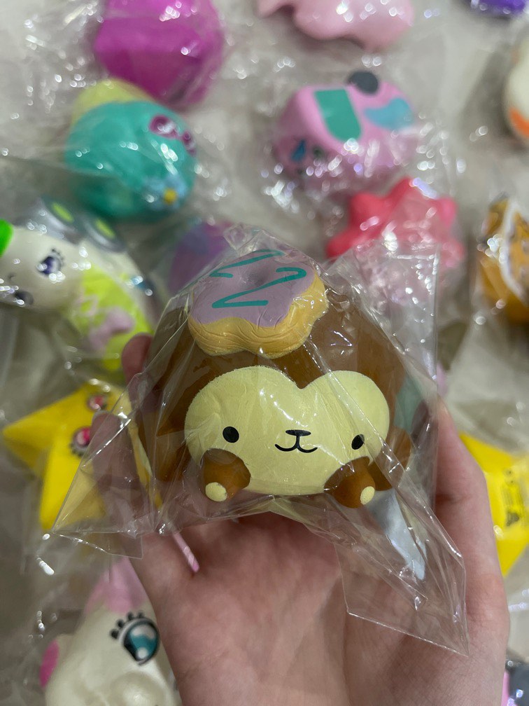 Licensed squishy smooshy mushy monkey dark brown, Toys & Collectibles ...