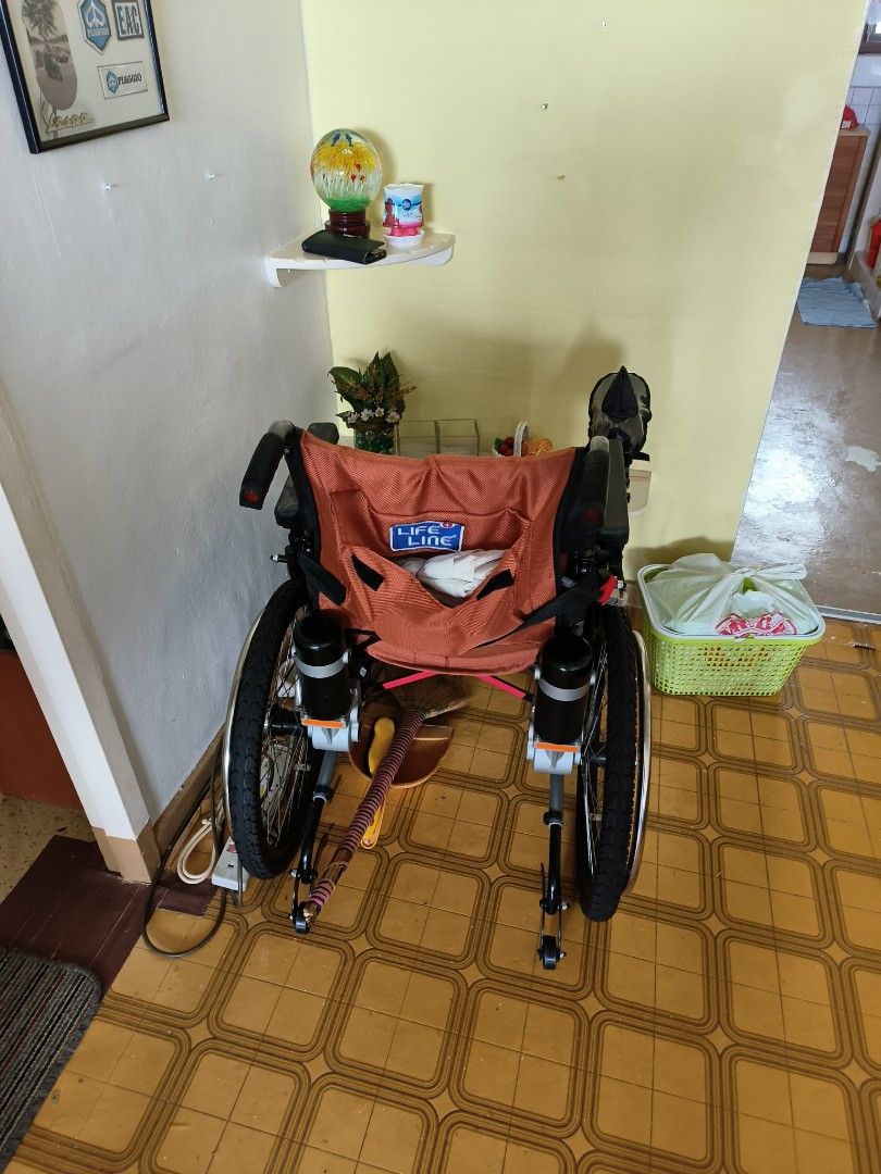 Life line motorized wheelchair 16", Health & Nutrition, Assistive ...