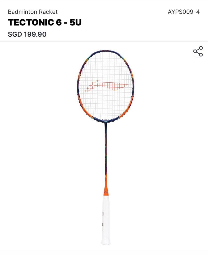 Lining tectonic 6, Sports Equipment, Sports & Games, Racket & Ball ...