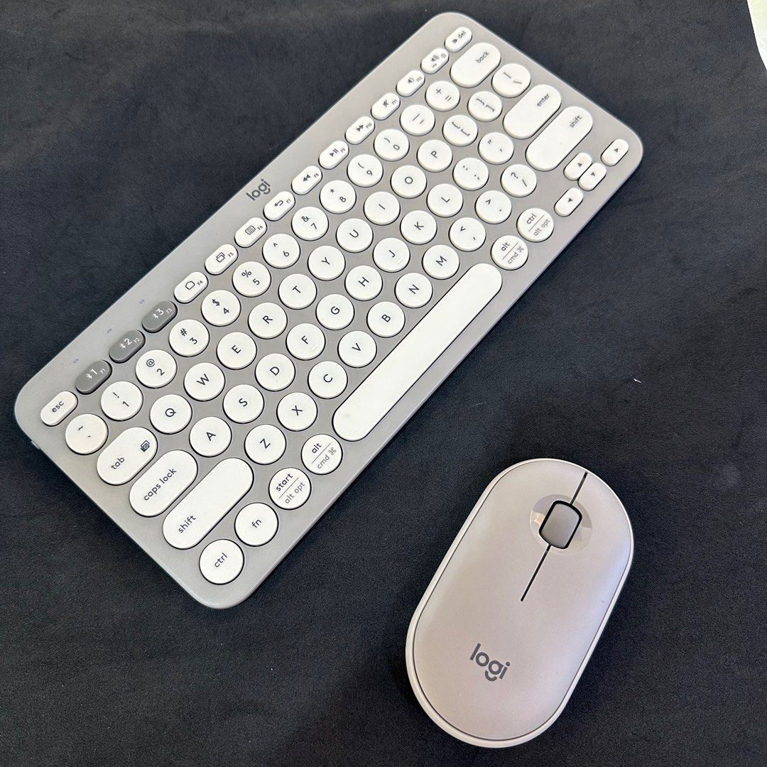 Logi keyboard & logi pebble mouse original used like new (Selling 1 Set ...