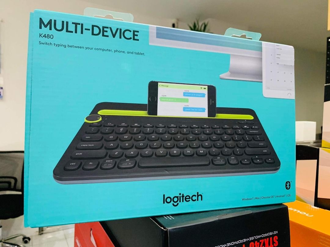 Logitech K480 Bluetooth Multi-Device Keyboard (Black), Computers & Tech, Parts & Accessories ...