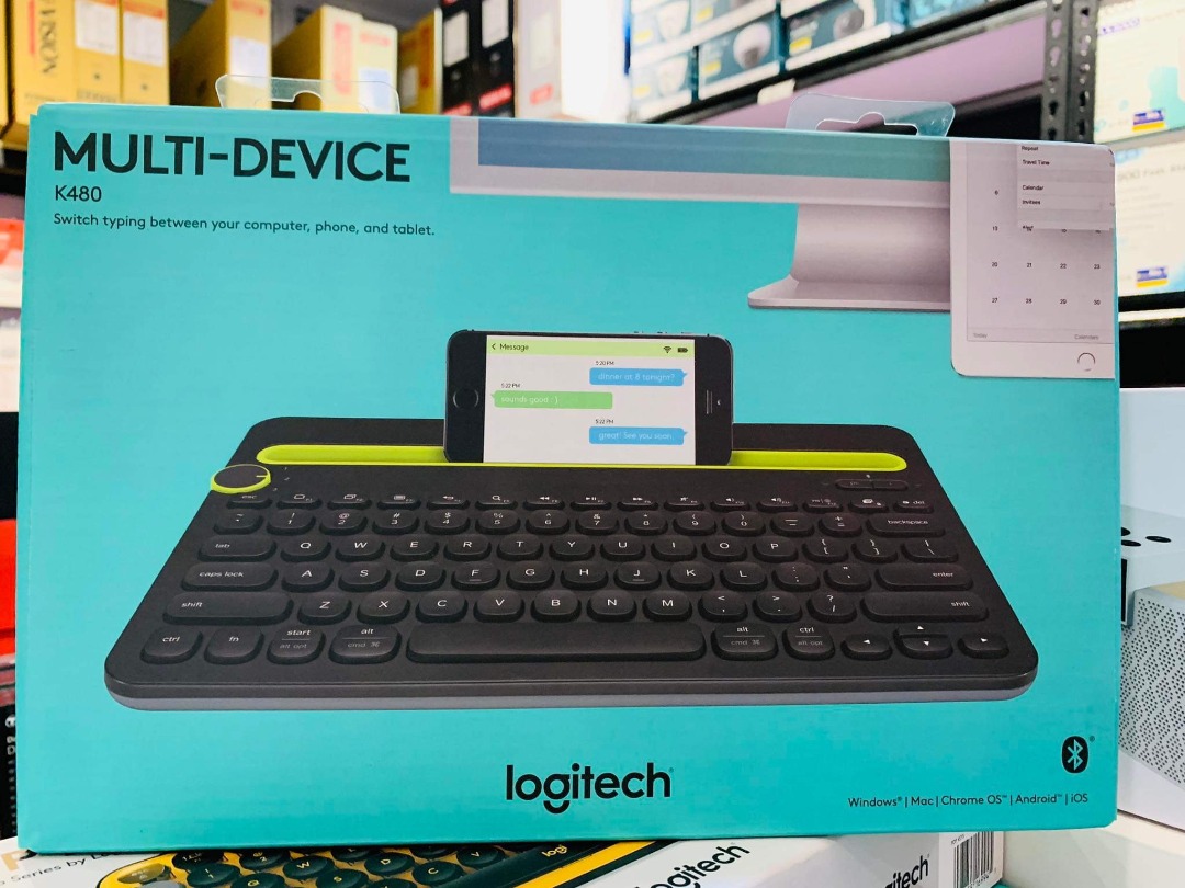 Logitech K480 Bluetooth Multi-Device Keyboard (Black), Computers & Tech, Parts & Accessories ...