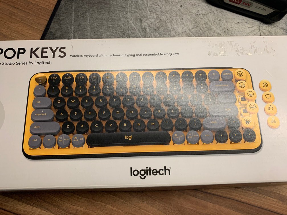 Logitech pop keys mechanical keyboard (yellow), Computers & Tech, Parts ...