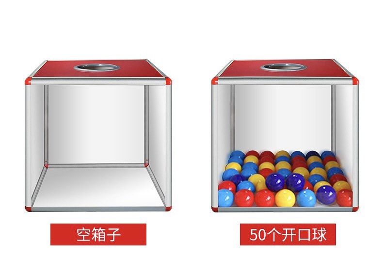 Lucky Draw Box (with one transparent side) 25cm*25cm*25cm, Hobbies ...