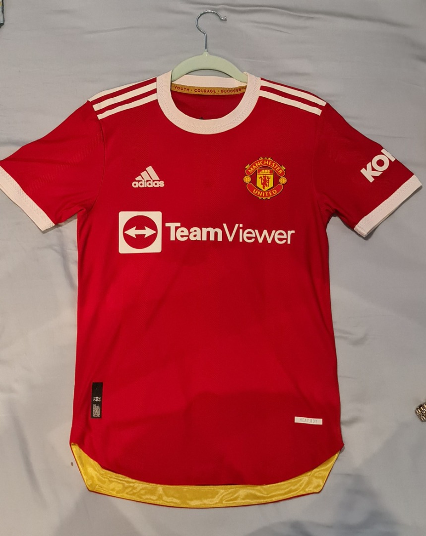 Manchester United Home Authentic Kit 21/22 (Player Edition), Men's ...