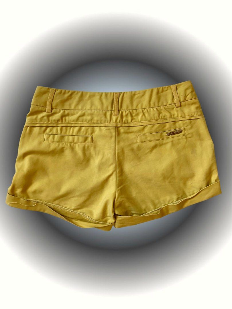 Mustard Yellow Short Shorts, Women's Fashion, Bottoms, Shorts on Carousell