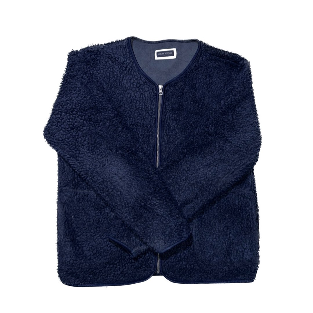 Navy Blue Fur Jacket, Men's Fashion, Coats, Jackets and Outerwear on ...