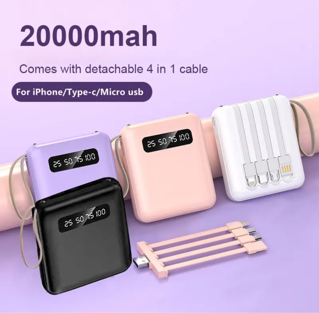 New multi charging powerbank and cable 20,000 mah, Mobile Phones & Gadgets, Mobile & Gadget ...