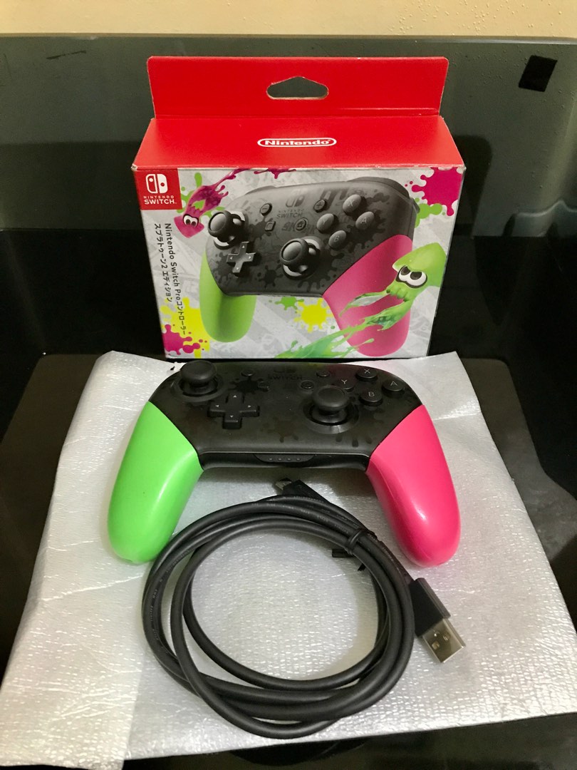 Nintendo switch Pro controller splatoon, Video Gaming, Gaming ...