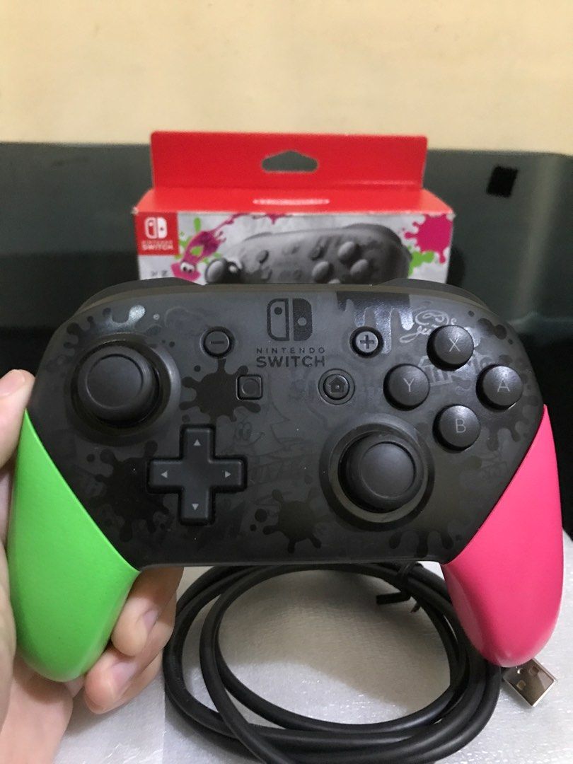 Nintendo switch Pro controller splatoon, Video Gaming, Gaming ...