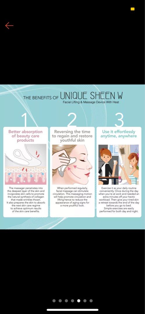OGAWA Unique Sheen W Facial Lifting & Massage Device with Heat, Beauty ...