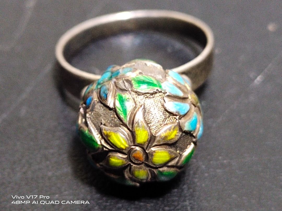 Old Peranakan Straits Chinese Silver Ring, Women's Fashion, Jewelry ...