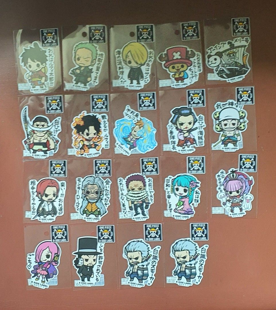 One Piece B-side Label Stickers, Hobbies & Toys, Toys & Games on Carousell