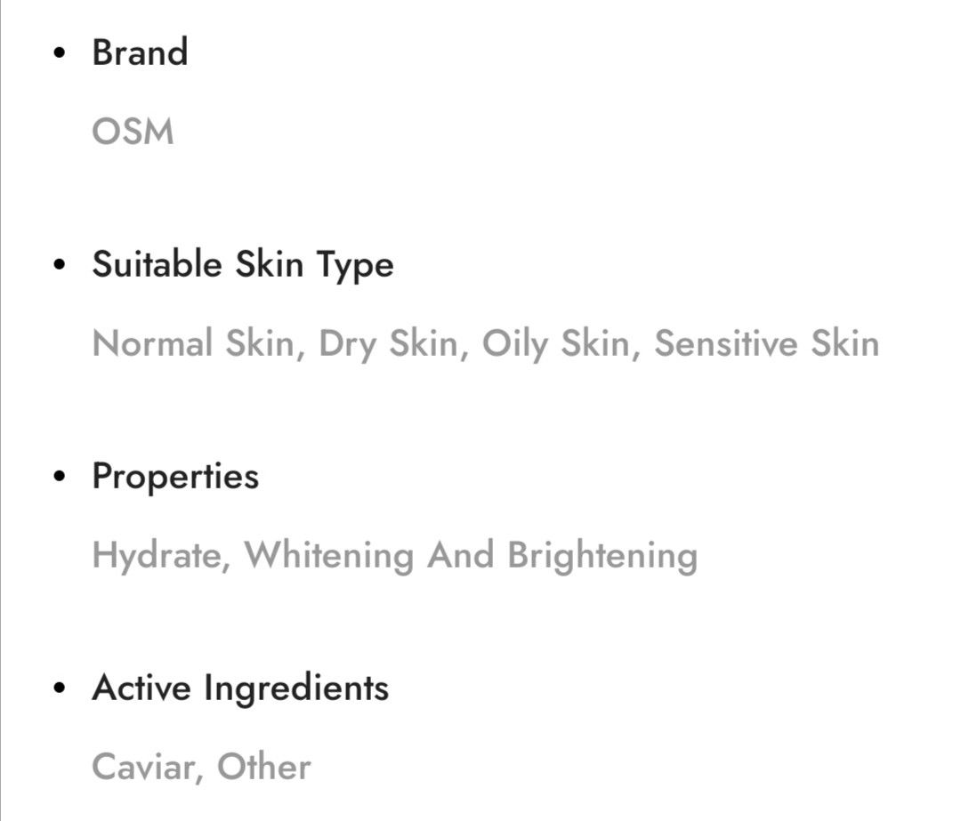 OSM Pearl Whitening Set, Beauty & Personal Care, Face, Face Care on ...