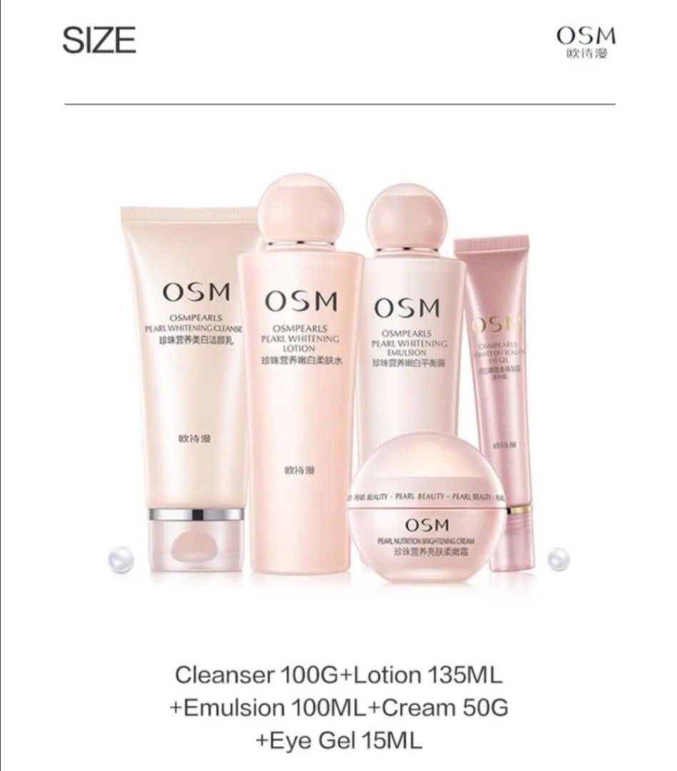 OSM Pearl Whitening Set, Beauty & Personal Care, Face, Face Care on ...
