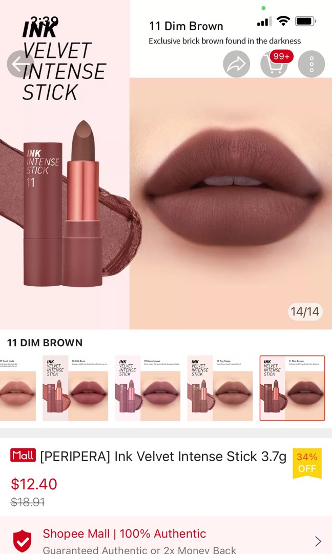 peripera ink velvet intense stick, Beauty & Personal Care, Face, Makeup ...