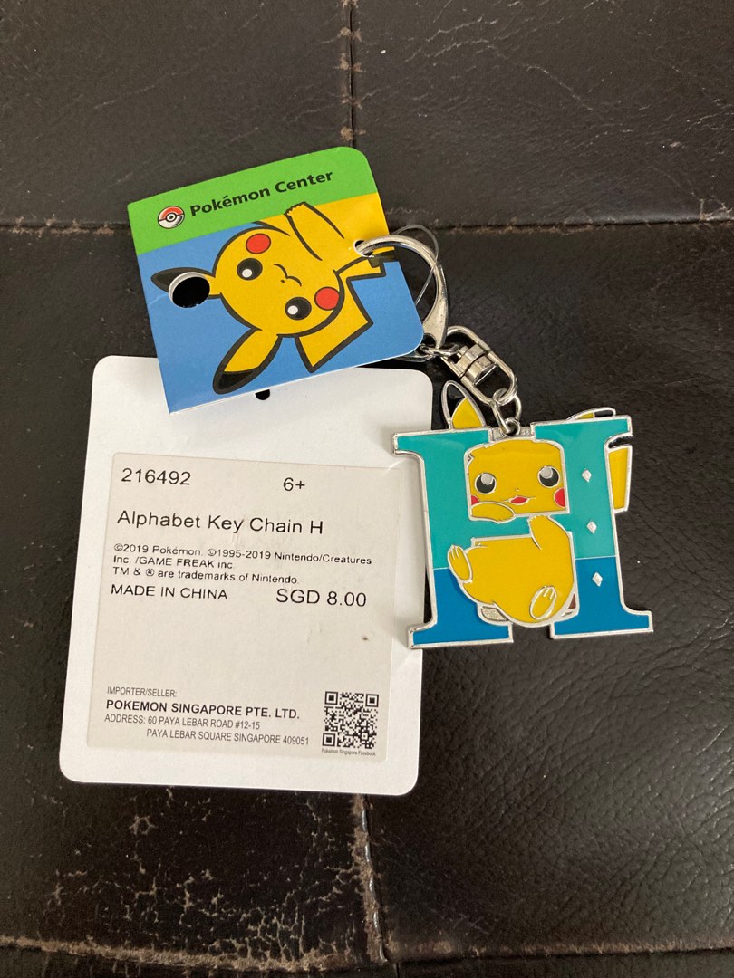 Pikachu Alphabet Key Chain H, Hobbies & Toys, Toys & Games on Carousell