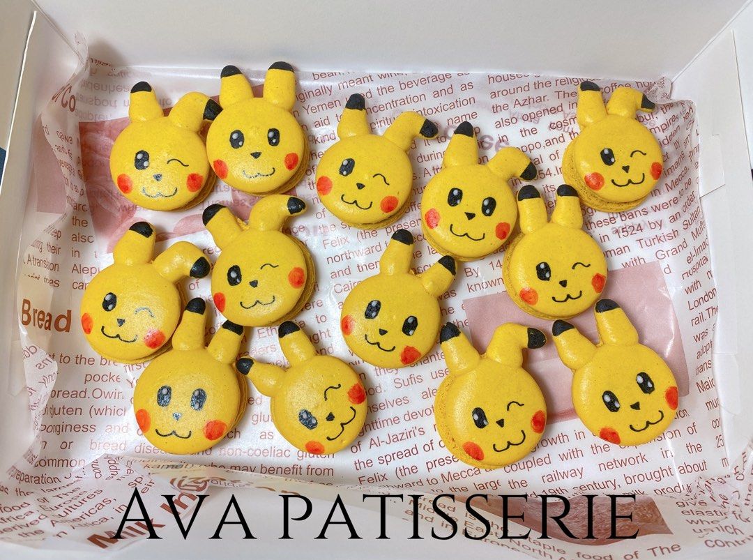 Pikachu macaron, Food & Drinks, Homemade Bakes on Carousell