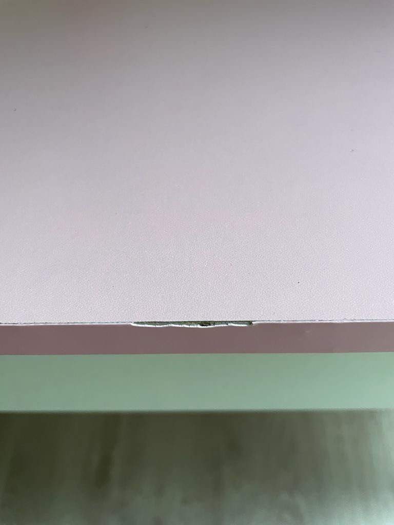 Pink Kids Study Desk with Shelves and Drawers, Furniture & Home Living ...