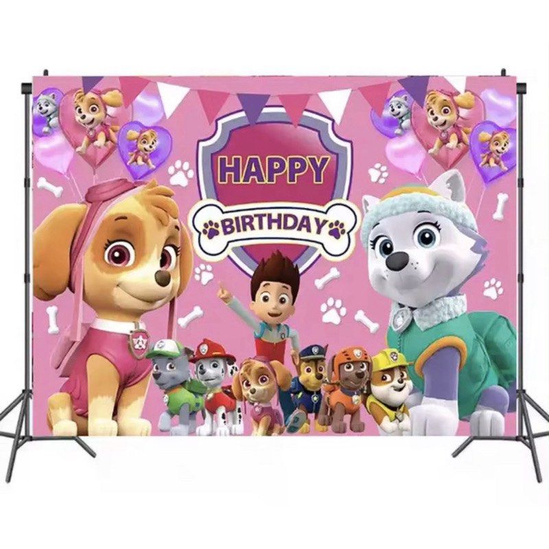 Pink Paw Patrol Skye Rubble Marshall Party Children Deco Celebration ...