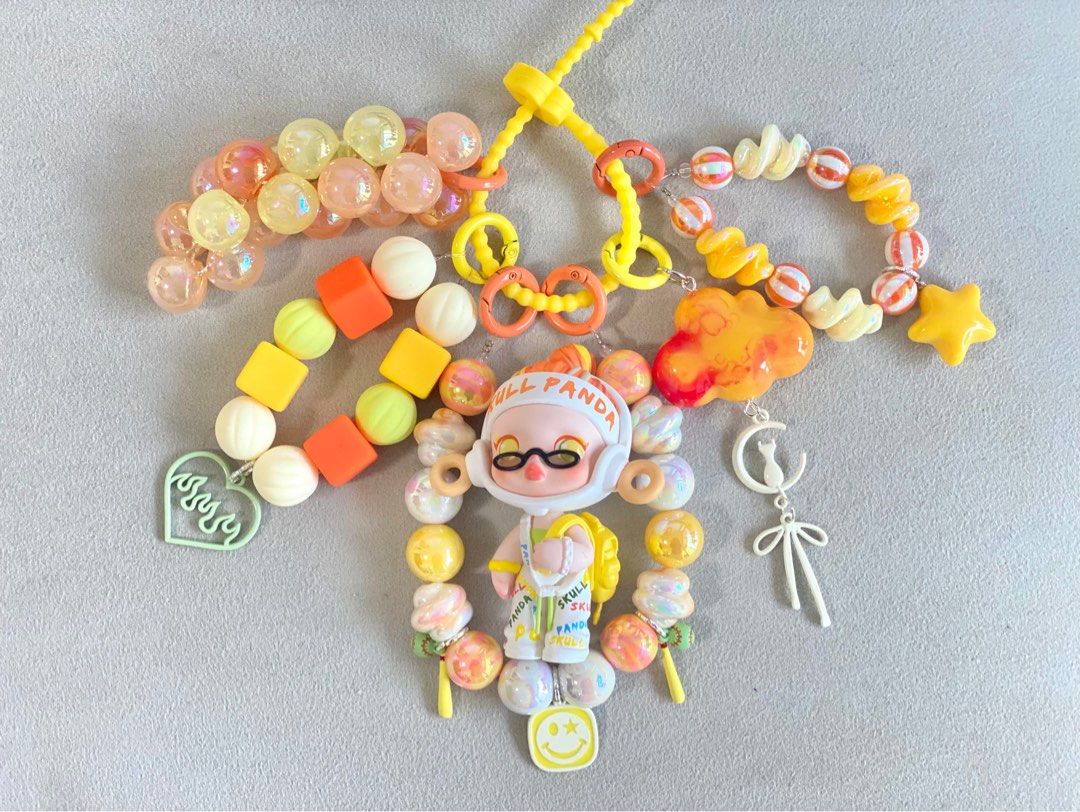 POPMART SKULLPANDA HANDMADE DIY BAG CHARM/KEYCHAIN, Hobbies & Toys ...